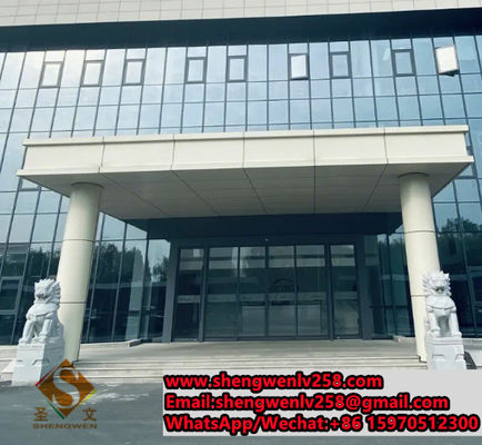 Perforated Metal Cladding Wall Panels Powder Coated White For External ...