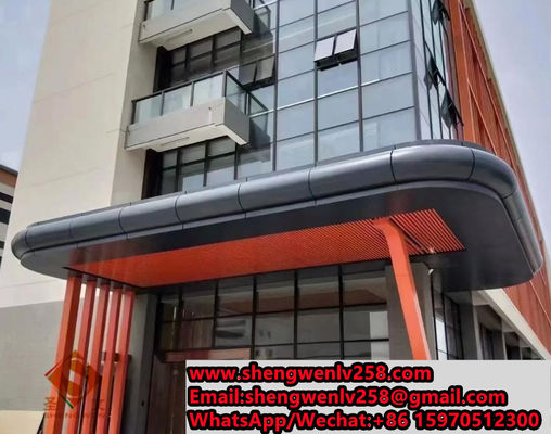 Shopping Mall Wall Cladding Exterior CNC Carve Metal Curtain Wall Panel