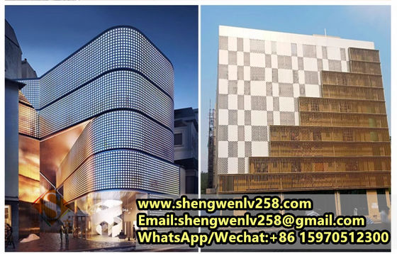 CNC aluminum sheet Architectural aluminum facade laser cut for wall ...